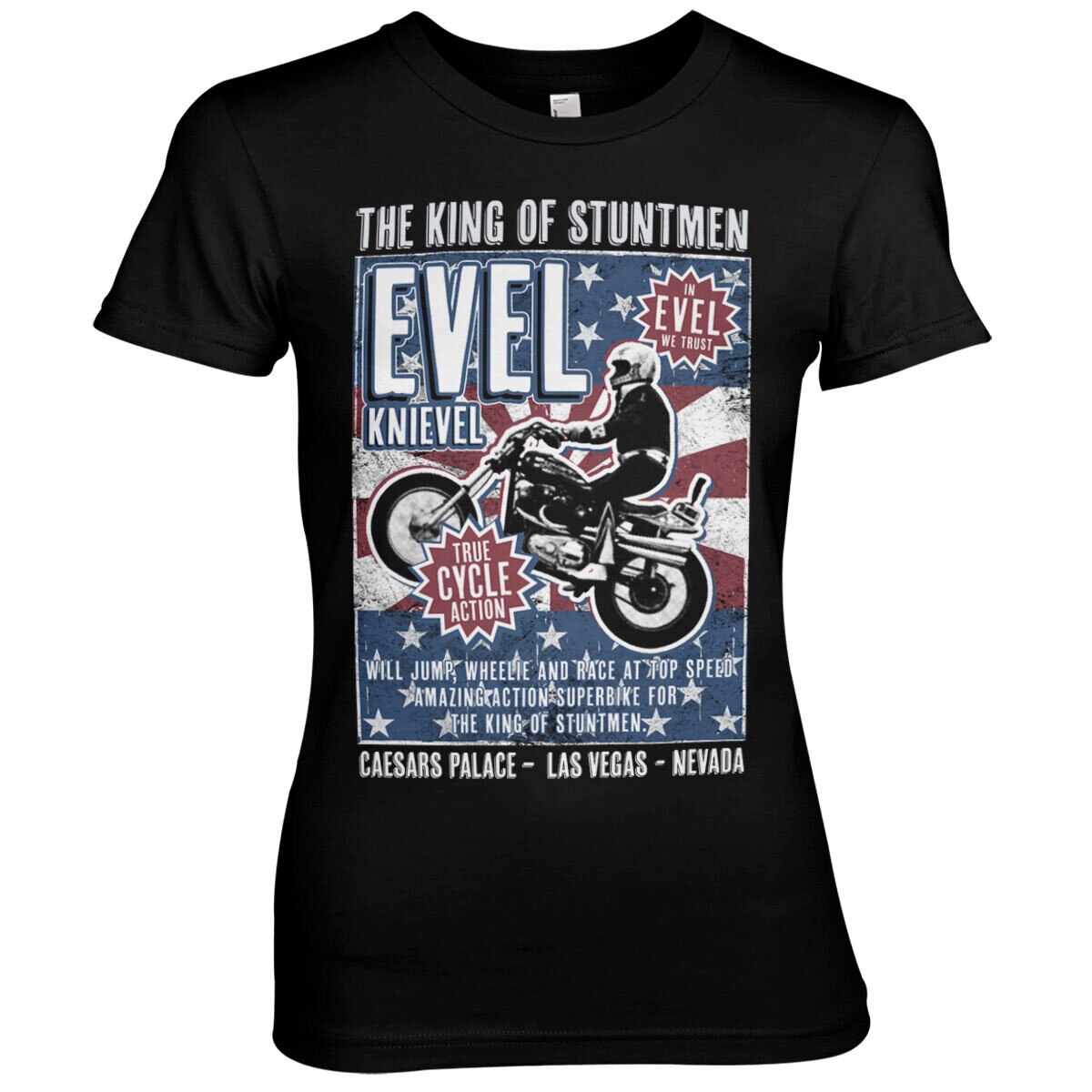 Evel Knievel Poster Girly Tee – Shirtstore