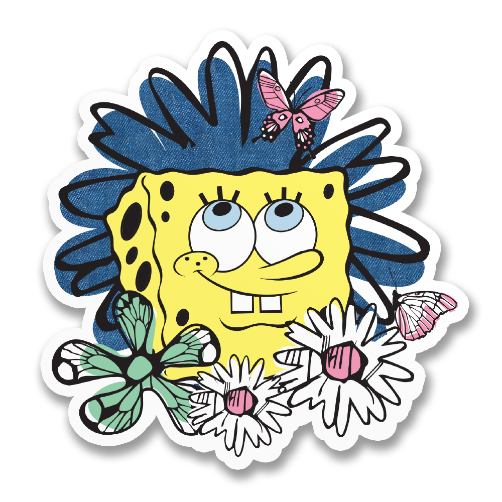 SpongeBob Squarepants Flower Sticker – Shirtstore