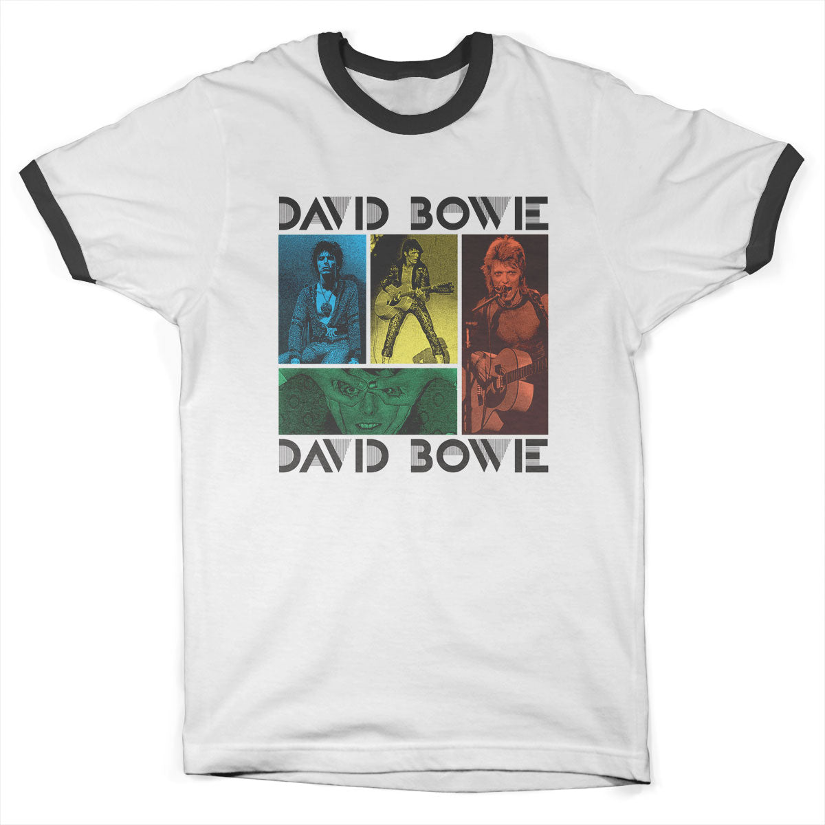 Retro Bowie Halftones Ringer Tee – Shirtstore