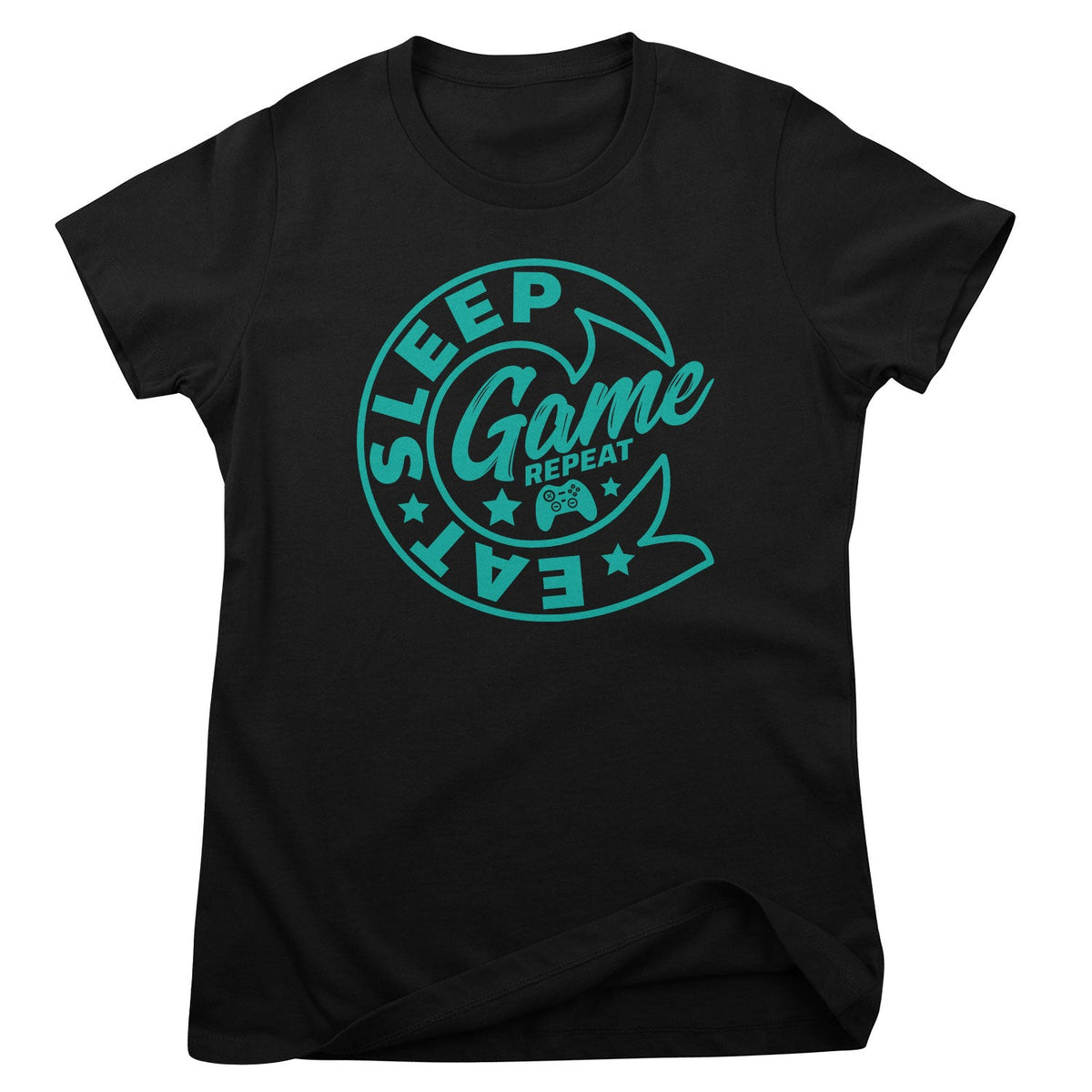 Eat-Sleep-Game-Repeat Circle Logo Top – Shirtstore