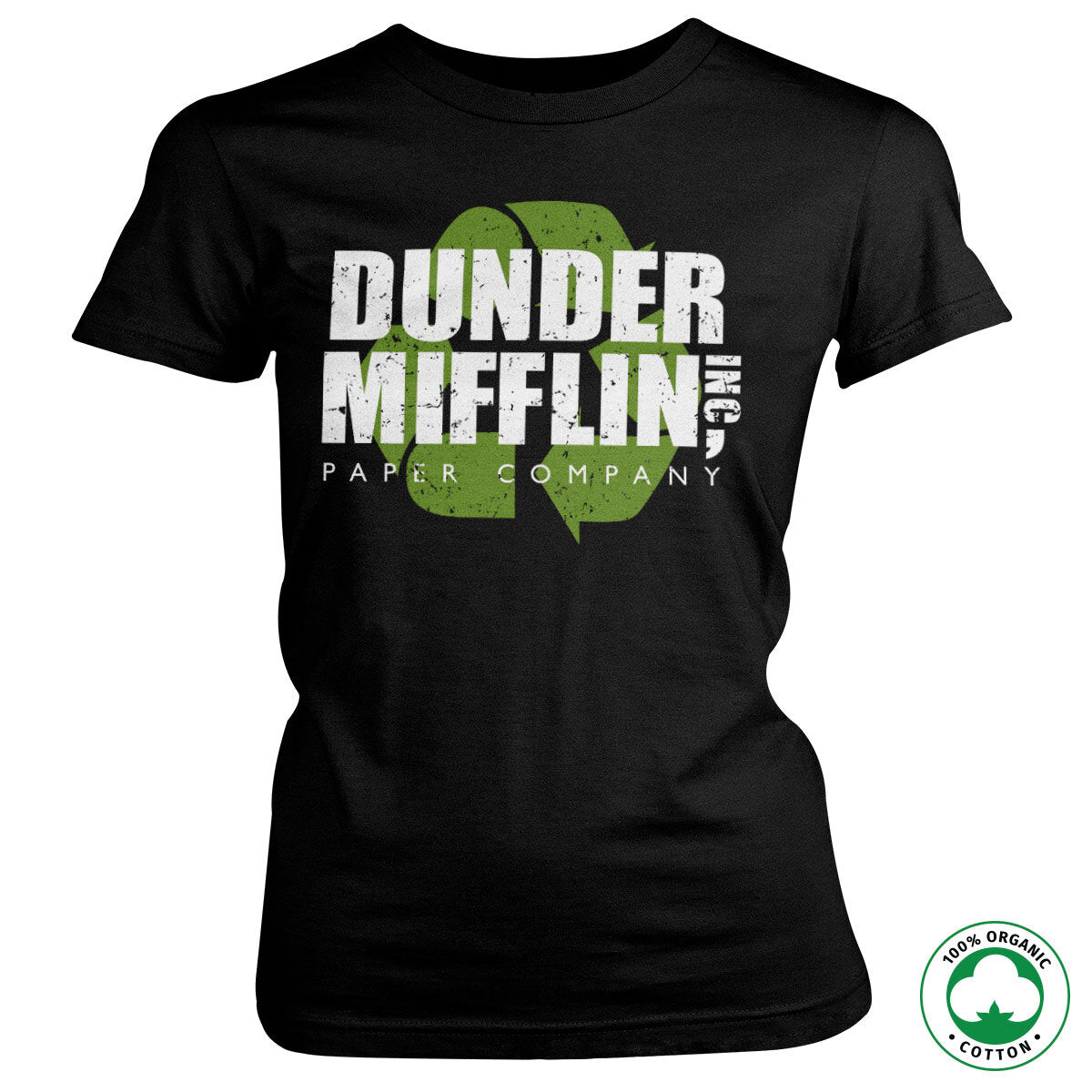 Dunder Mifflin Recycle Logo Organic Girly Tee – Shirtstore